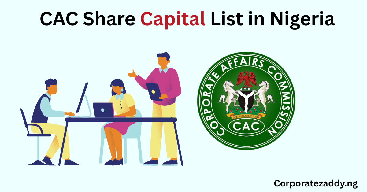 CAC Share Capital List in Nigeria: PDF File - Corporate Zaddy