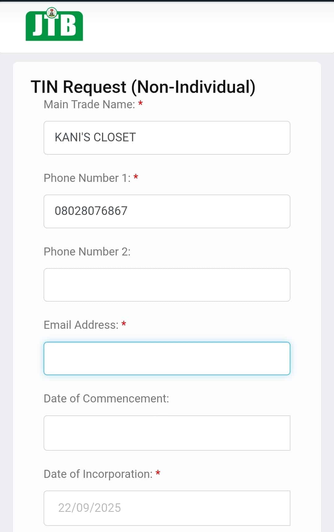 JTB TIN Online Registration in Nigeria: New Portal Guide